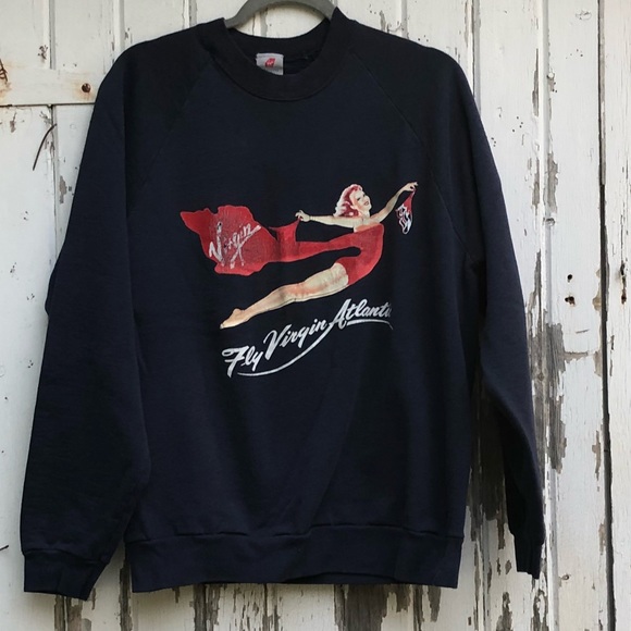 Virgin Atlantic | Tops | Vintage Virgin Atlantic Sweatshirt Princess ...